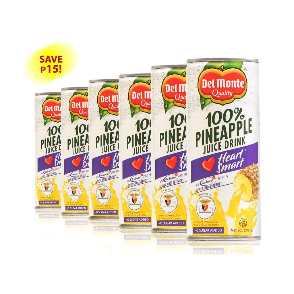 Del Monte Heart Smart Pineapple Juice 240ml x 6pcs – Marilen Mini Mart
