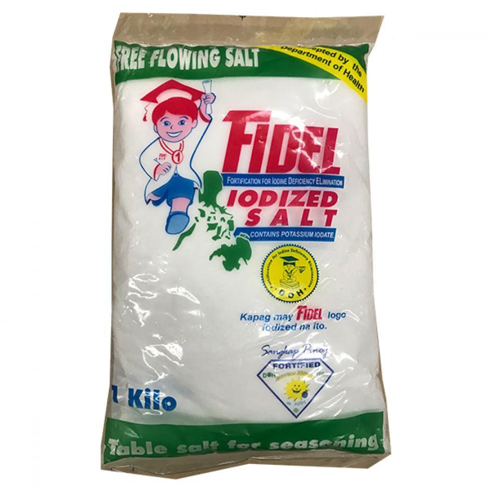 Fidel Iodized Salt Free Flowing 1kg – Marilen Mini Mart