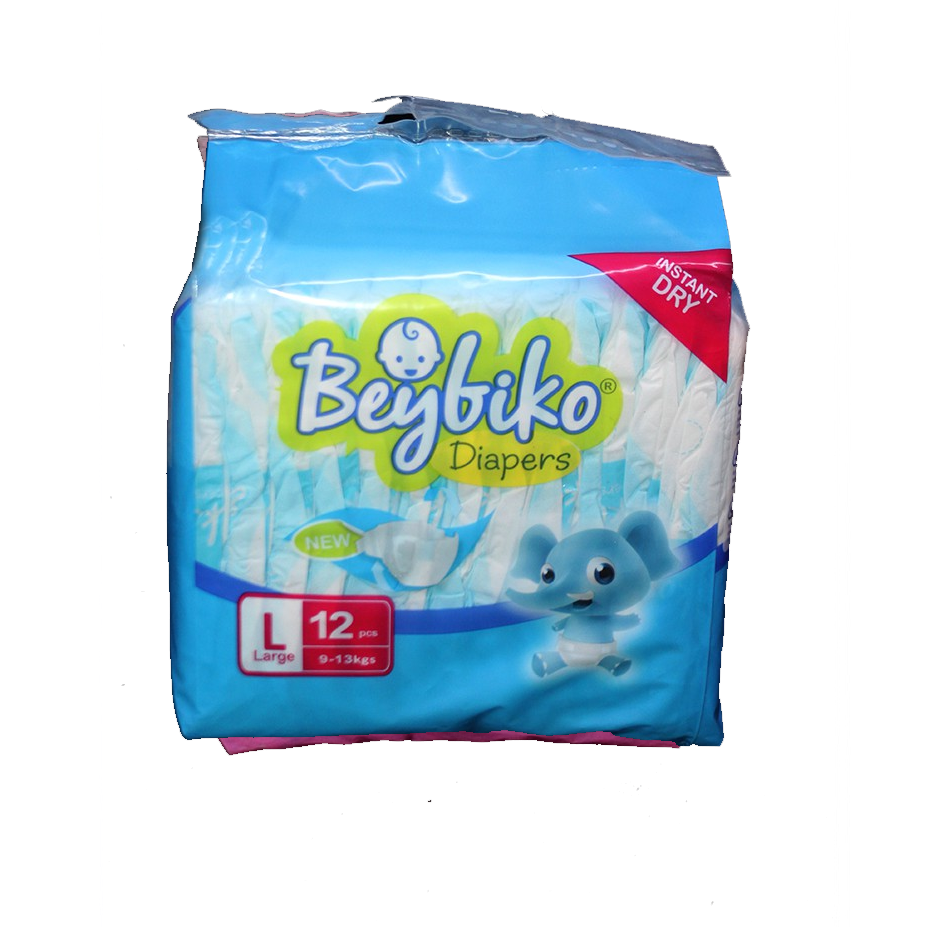 Beybiko Diapers L 12Pcs 9-13kg – Marilen Mini Mart