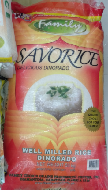 Family Choice Savorice Well Milled Rice Dinorado 50kg – Marilen Mini Mart